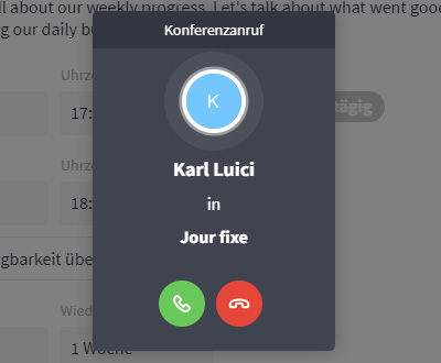 Audio- und Videoanrufe (inkl. Bildschirmübertragung)