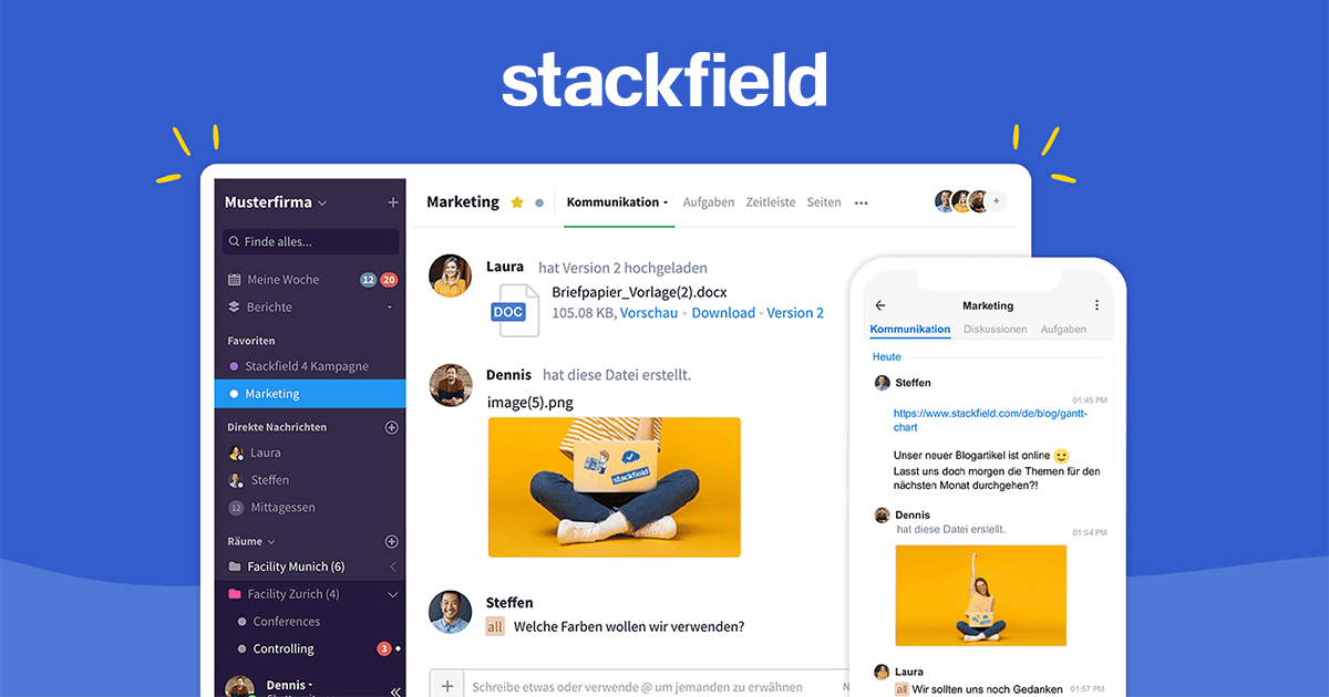 Stackfield | Hochsicheres Tool für Aufgaben- und Projektmanagement