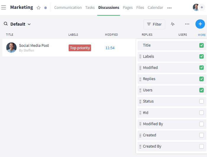 Working with discussions for a better organisation